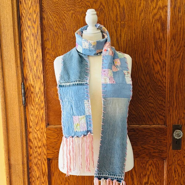 Upcycled Scarf - Etsy
