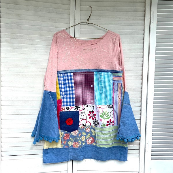 Patchwork Tunic - Etsy