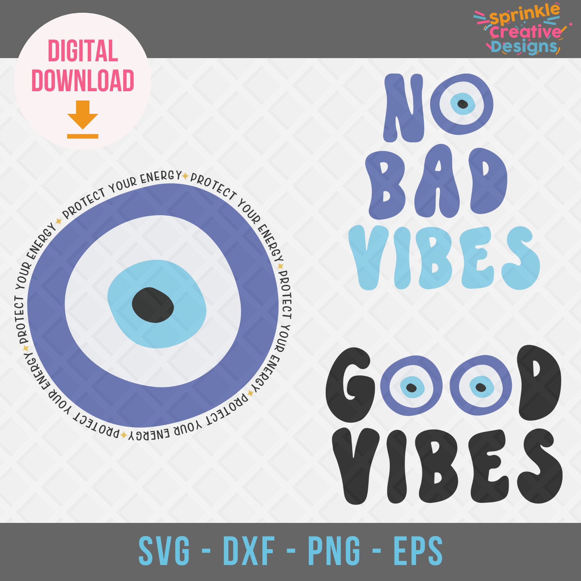 Evil Eye Svg, Evil Eye Bundle Svg, Evil Eye Png, Good Vibes Svg ...