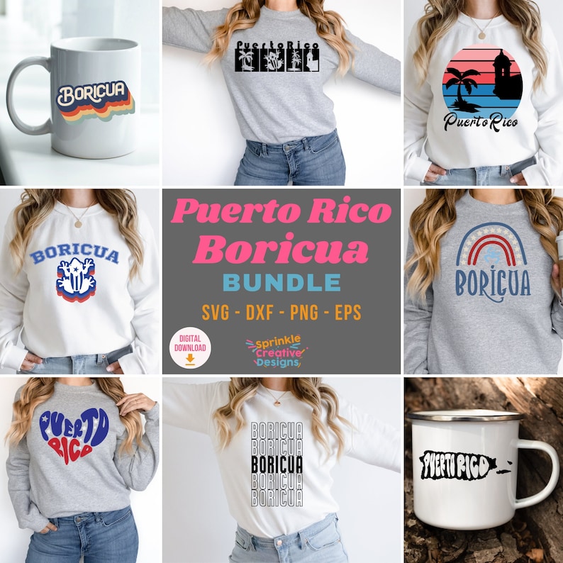 Puerto Rico Svg Bundle - PR Cut File Bundle - Boricua Cricut Bundle ...