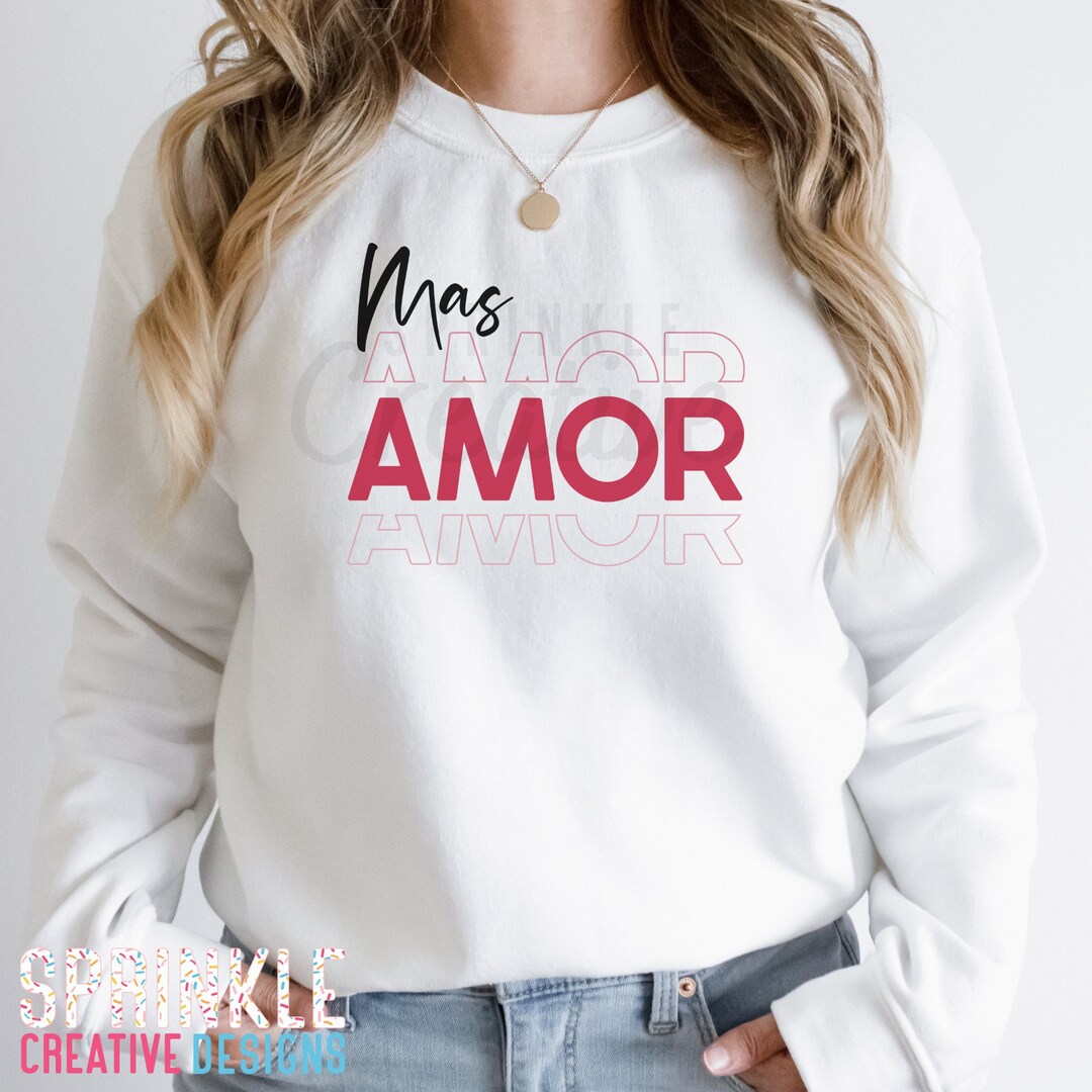 Mas Amor Svg Valentine's Day Svg Love Svg Amor Svg Silhouette Svg File ...