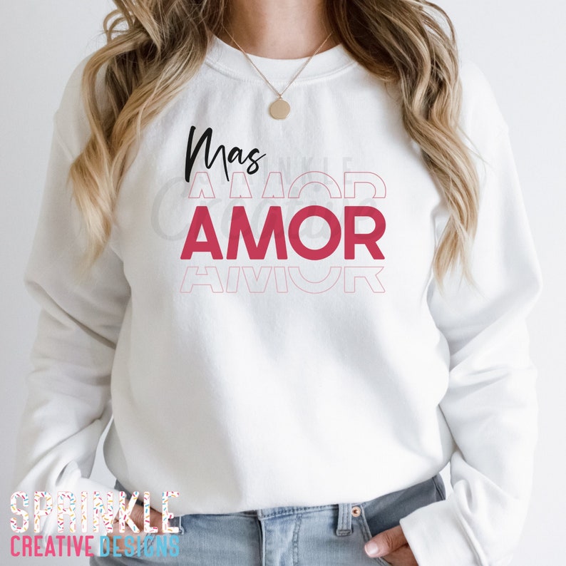 Mas Amor Svg Valentine's Day Svg Love Svg Amor Svg Silhouette Svg File ...