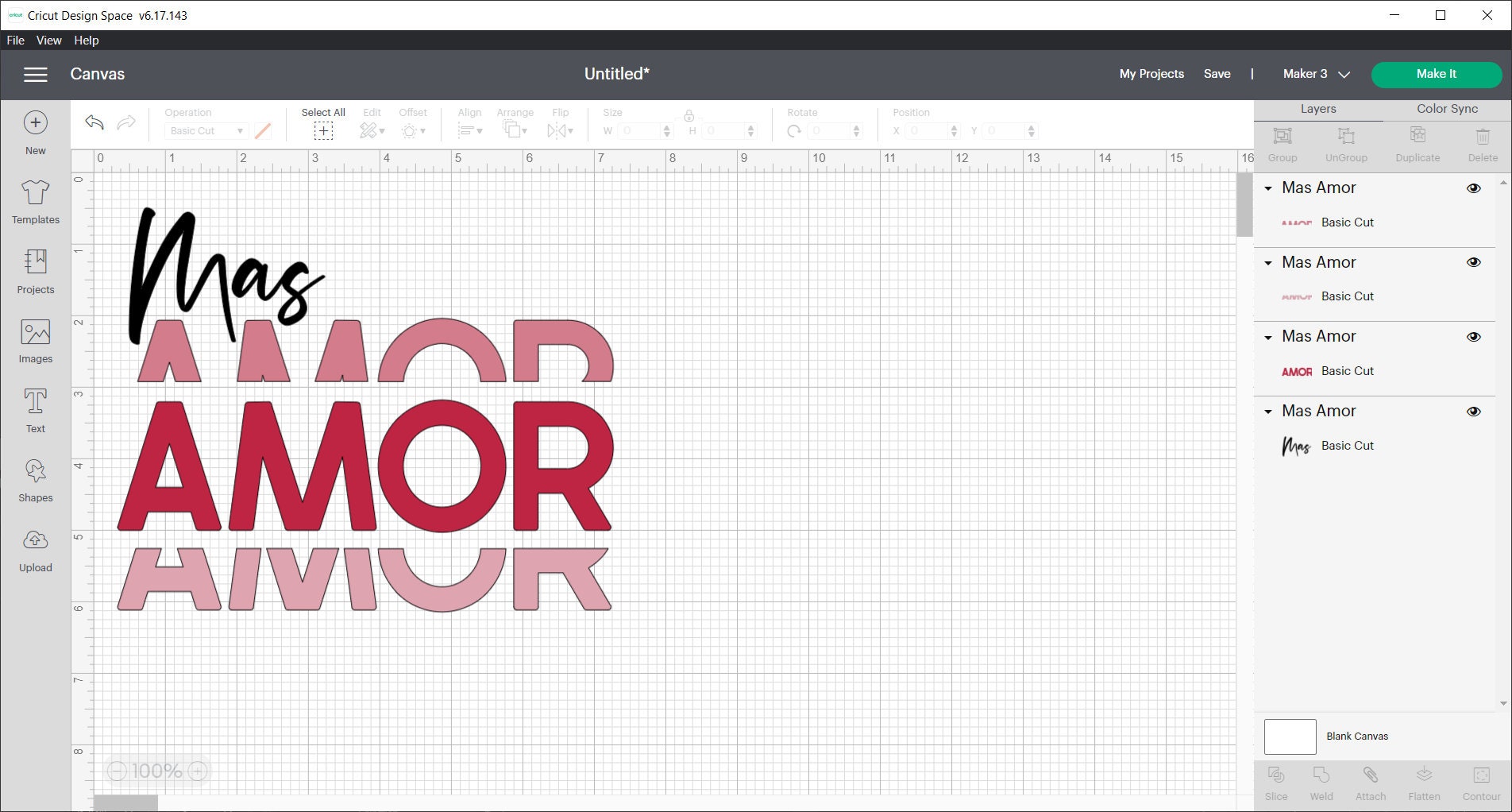 Mas Amor Svg Valentine's Day Svg Love Svg Amor Svg Silhouette Svg File ...