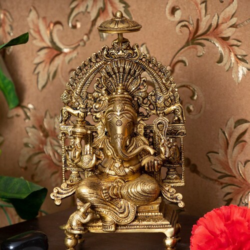 Ganesh Statue Brass Lord Ganesha Good Luck God Home - Etsy