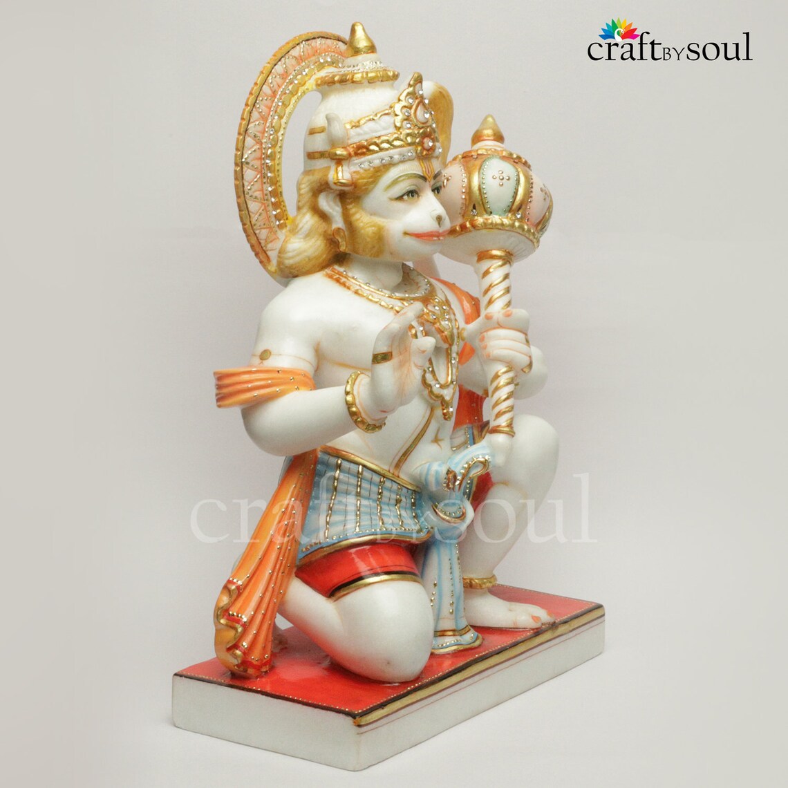 Lord Hanuman Idol,46 CM Shri Hanuman Statue,bajrang Bali Murthi,sitting ...