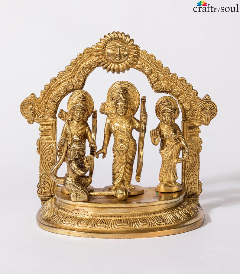 Ramdarbar Statue in Brass20cm Ram Ji Family Statue Lord Rama - Etsy