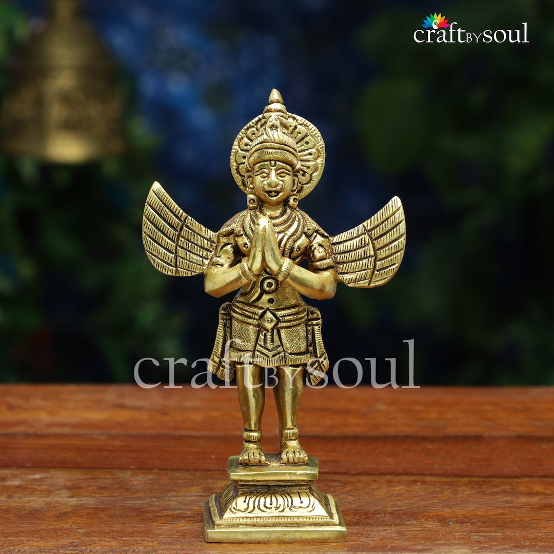Buy Brass Garuda Statue,garula Brass Statuette Travel Altar Meditation ...