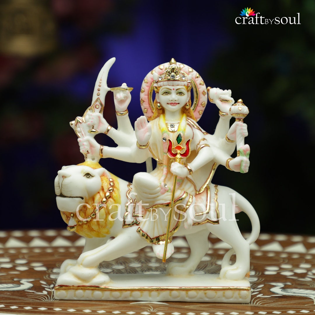 Maa Durga Statue,17 Cm Resin Bengali Devi for House, Goddess Devi ...
