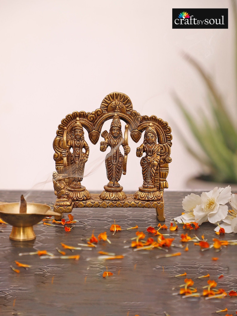 Ramdarbar Statue in Brass14cm Ram Ji Family statue Lord Rama | Etsy