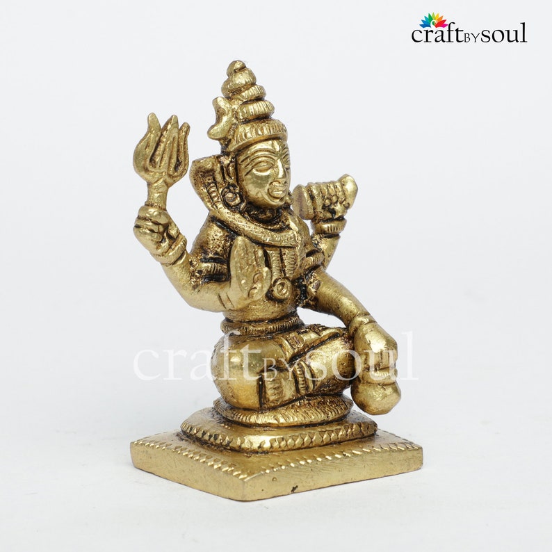 Lord Shiva Statue Small Size Mahadev Idol Brass Adiyogi - Etsy