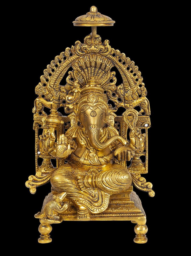 Brass Ganesh Statue Brass Ganesha Idollord Ganesha Statue - Etsy