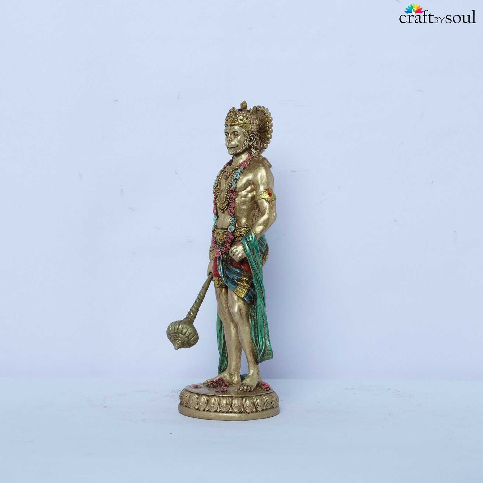 Lord Hanuman Statue26 Cm Standing Hanuman Figurine Resin - Etsy