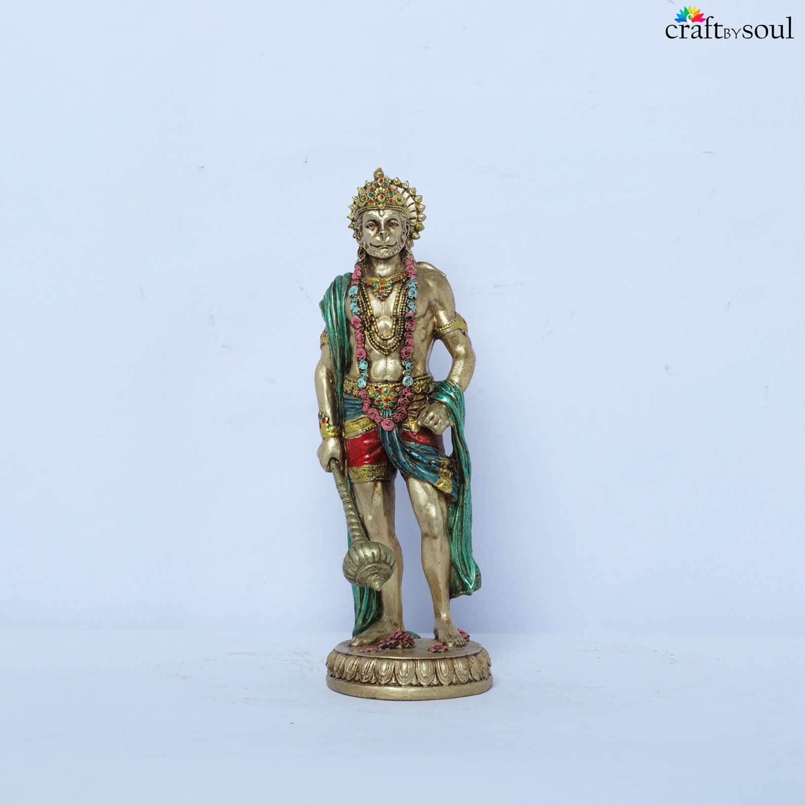 Lord Hanuman Statue26 Cm Standing Hanuman Figurine Resin - Etsy