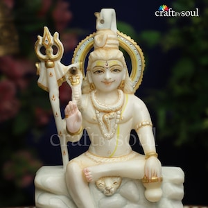 Marble Shiva Statue,31cm Small Shiv Idol With Pure Marble, Shiv ...