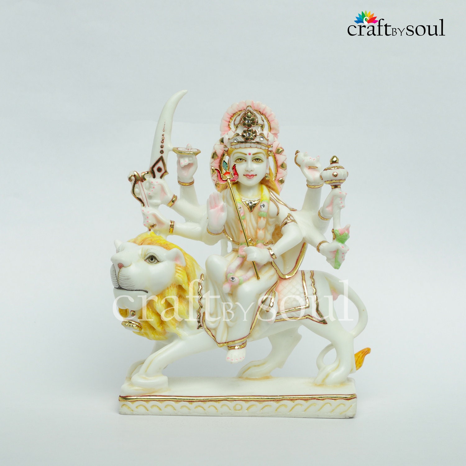 Maa Durga Statue,23 Cm Resin Bengali Devi for House, Goddess Devi ...