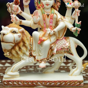 Maa Durga Statue,23 Cm Resin Bengali Devi for House, Goddess Devi ...