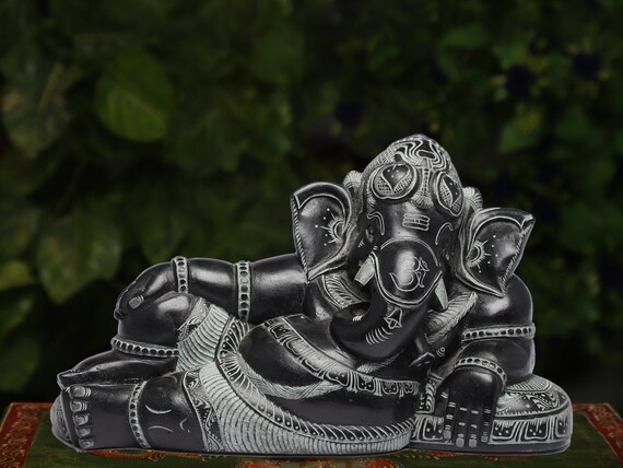 Lord Ganesha Statue7 Inch Sleeping Ganesh Statueblack Oddisa - Etsy