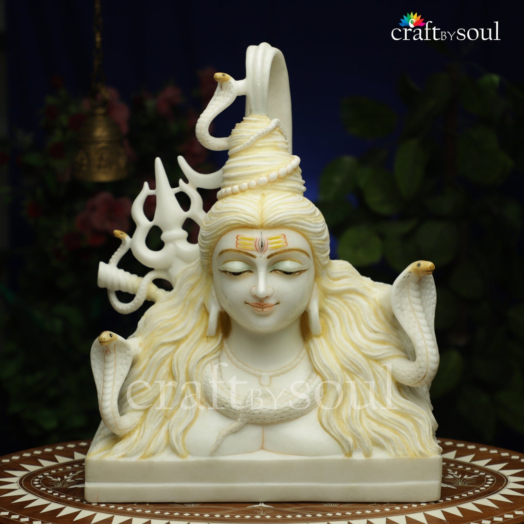 Marble Shiva Statue,47 CM Large Shiv Idol With Pure Marble, Shiv ...