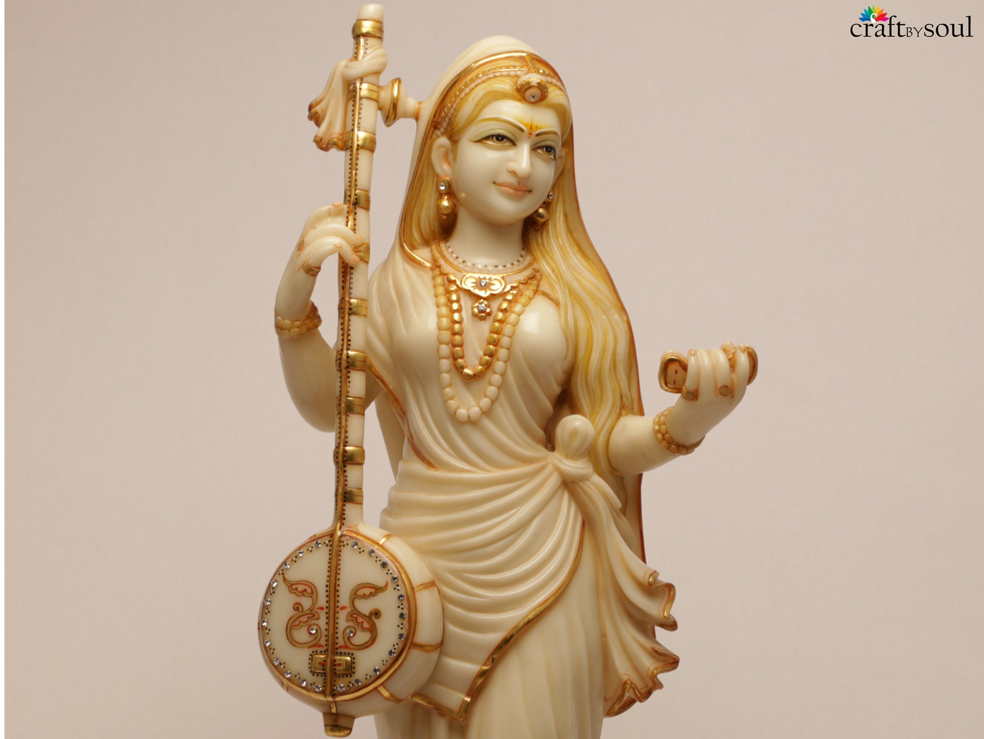 Meera Bai Statue, 24" Inches Mira Bai Sculpture in Reform Marble ...