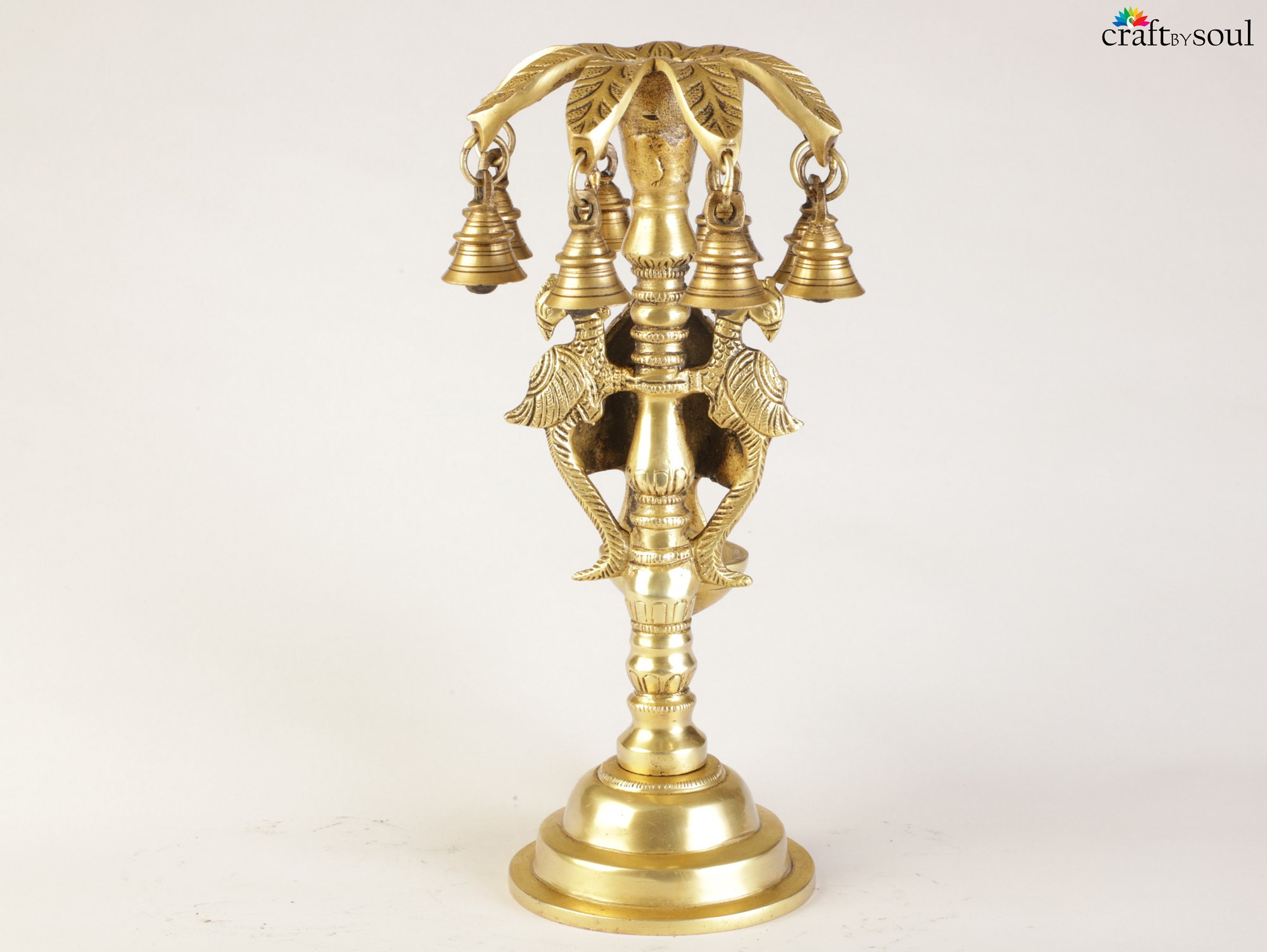 Brass Ganesha Oil Wick Lampganapathi Deepam With Bellsganesh | Etsy