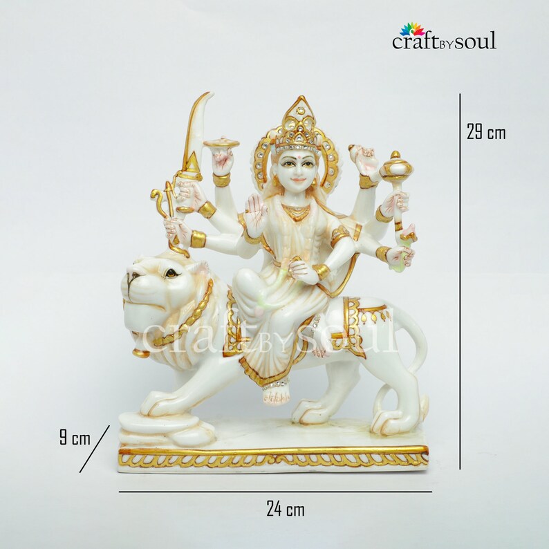 Maa Durga Statue,29 Cm Resin Bengali Devi for House, Goddess Devi ...