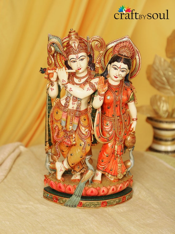 Radha Krishna Idol Radha Krishna Sculpture Radha Krishna - Etsy