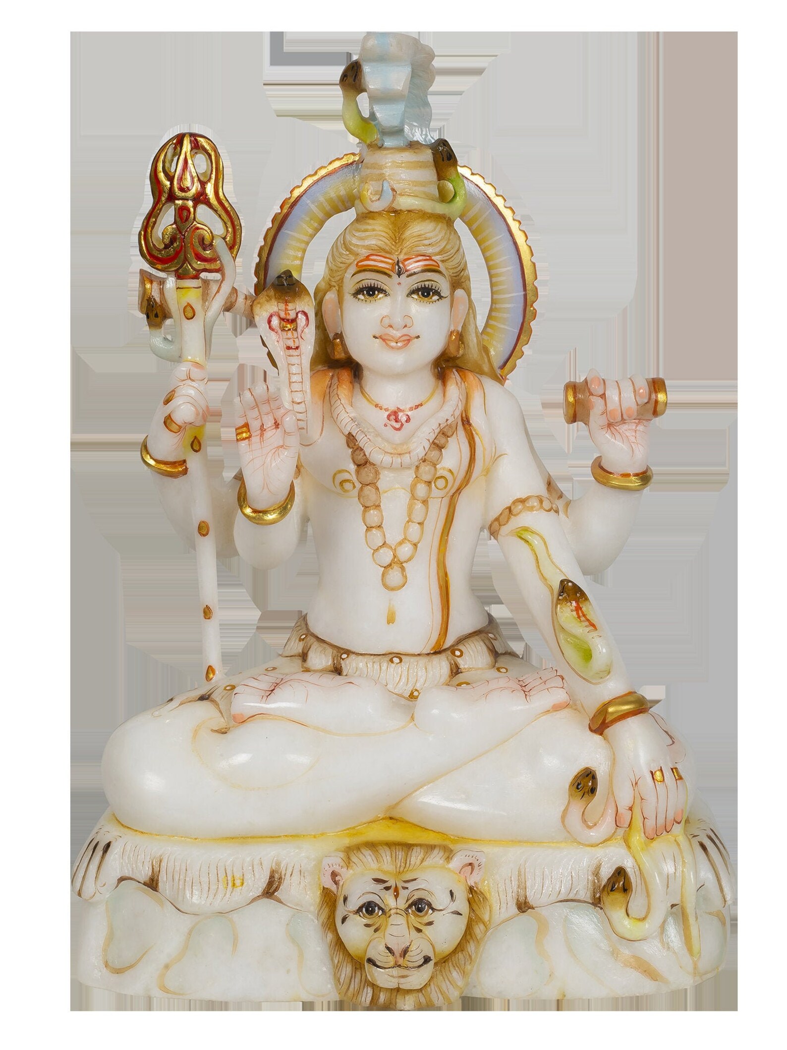 Lord Shiva Statue26cm Shiv Idol Made With Pure Marble Shiv - Etsy