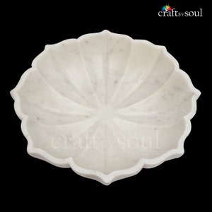 Decorative Marble Bowl, Flower Bowl , Hand Carved Marble Bowl , Lotus ...
