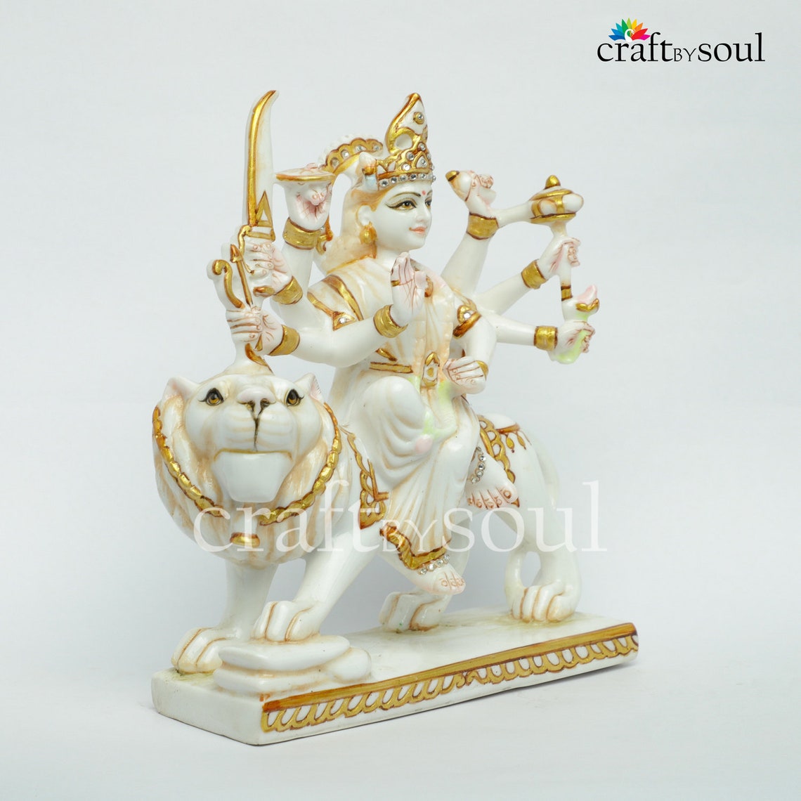 Maa Durga Statue,29 Cm Resin Bengali Devi for House, Goddess Devi ...