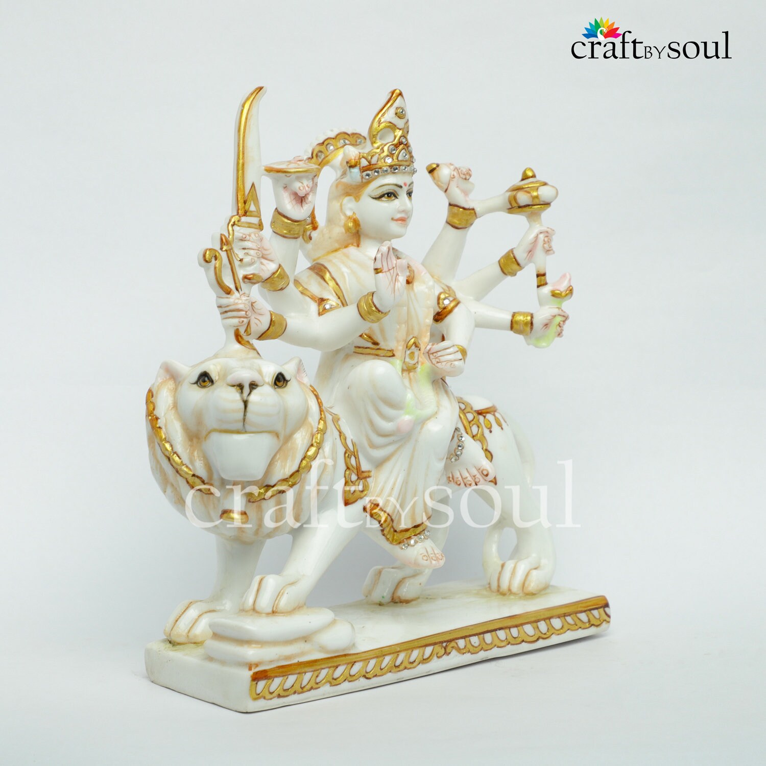 Maa Durga Statue,29 Cm Resin Bengali Devi for House, Goddess Devi ...