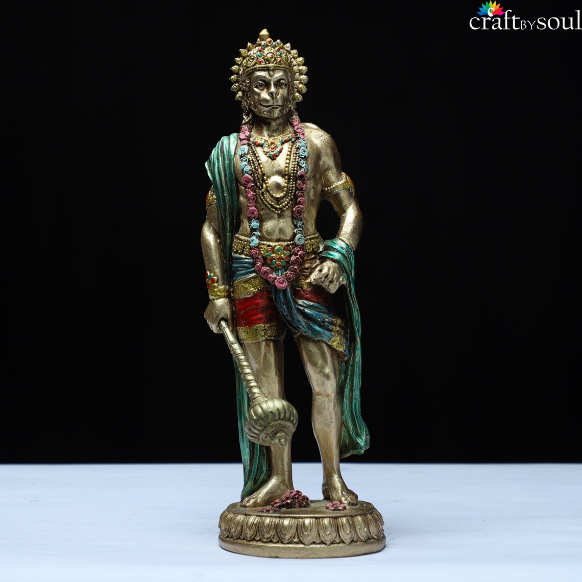 Lord Hanuman Statue26 Cm Standing Hanuman Figurine Resin - Etsy