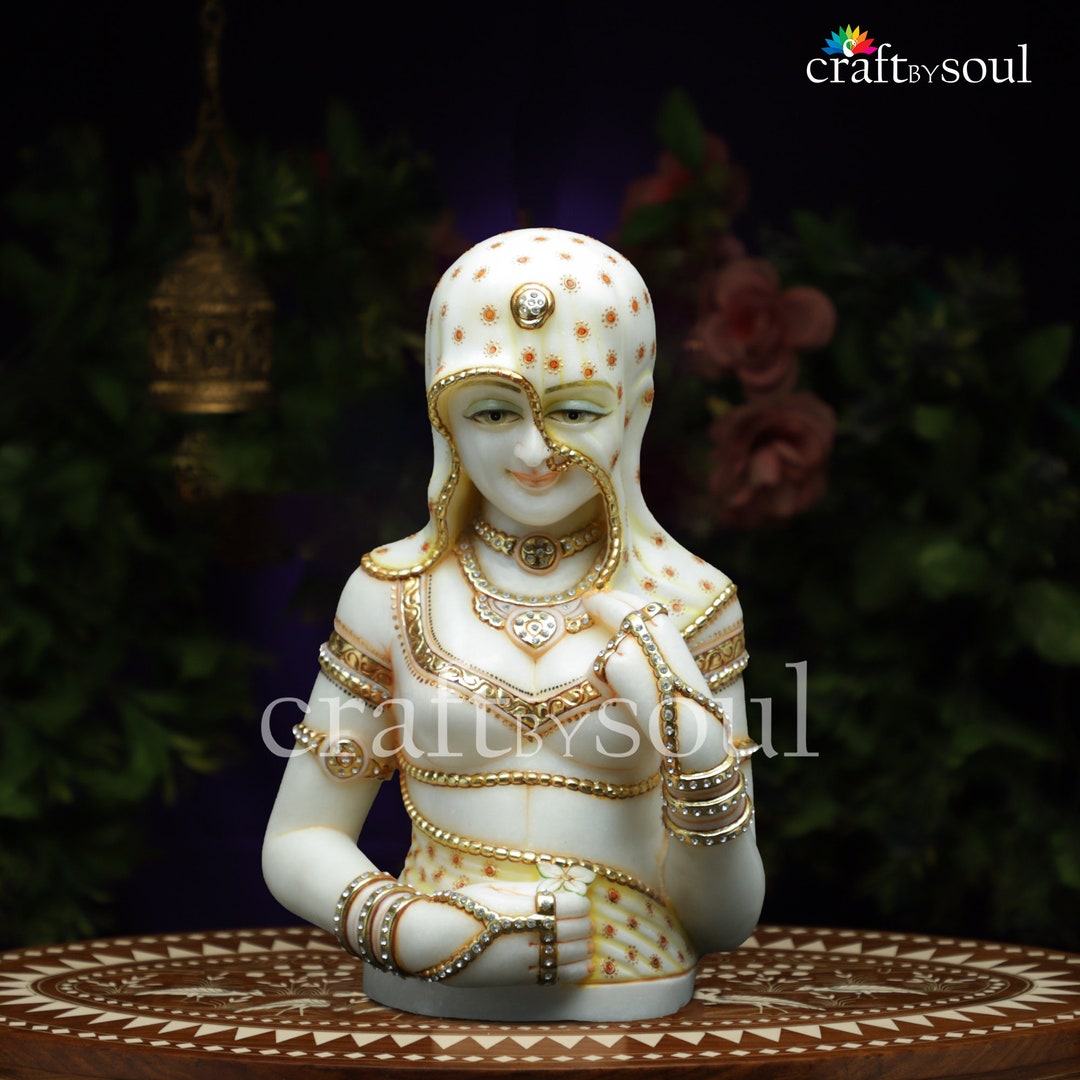 Bani Thani Statue,17 Inch Bedecked Lady Marble Statue,marble Lady ...