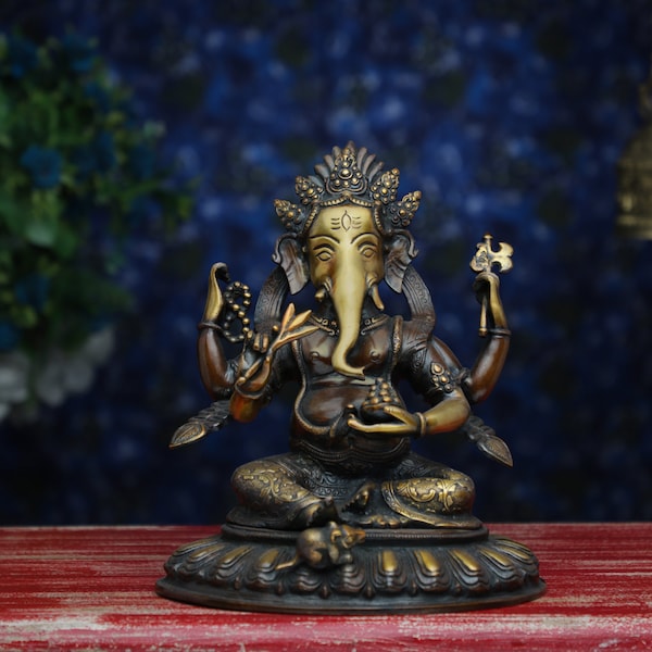 Brass Lord Ganesha Statue - Etsy