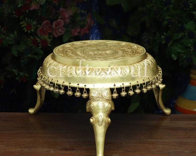 Vintage Brass Turkish Bath Stool, Turkish Hamam Stool, Tooled Brass ...