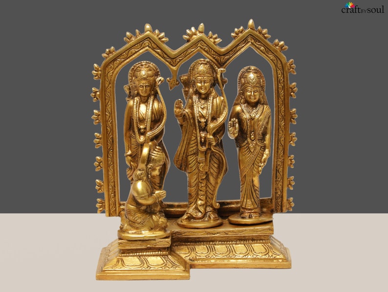 Ramdarbar Statue in Brass21cm Lord Rama Lord Hanuman Lord - Etsy