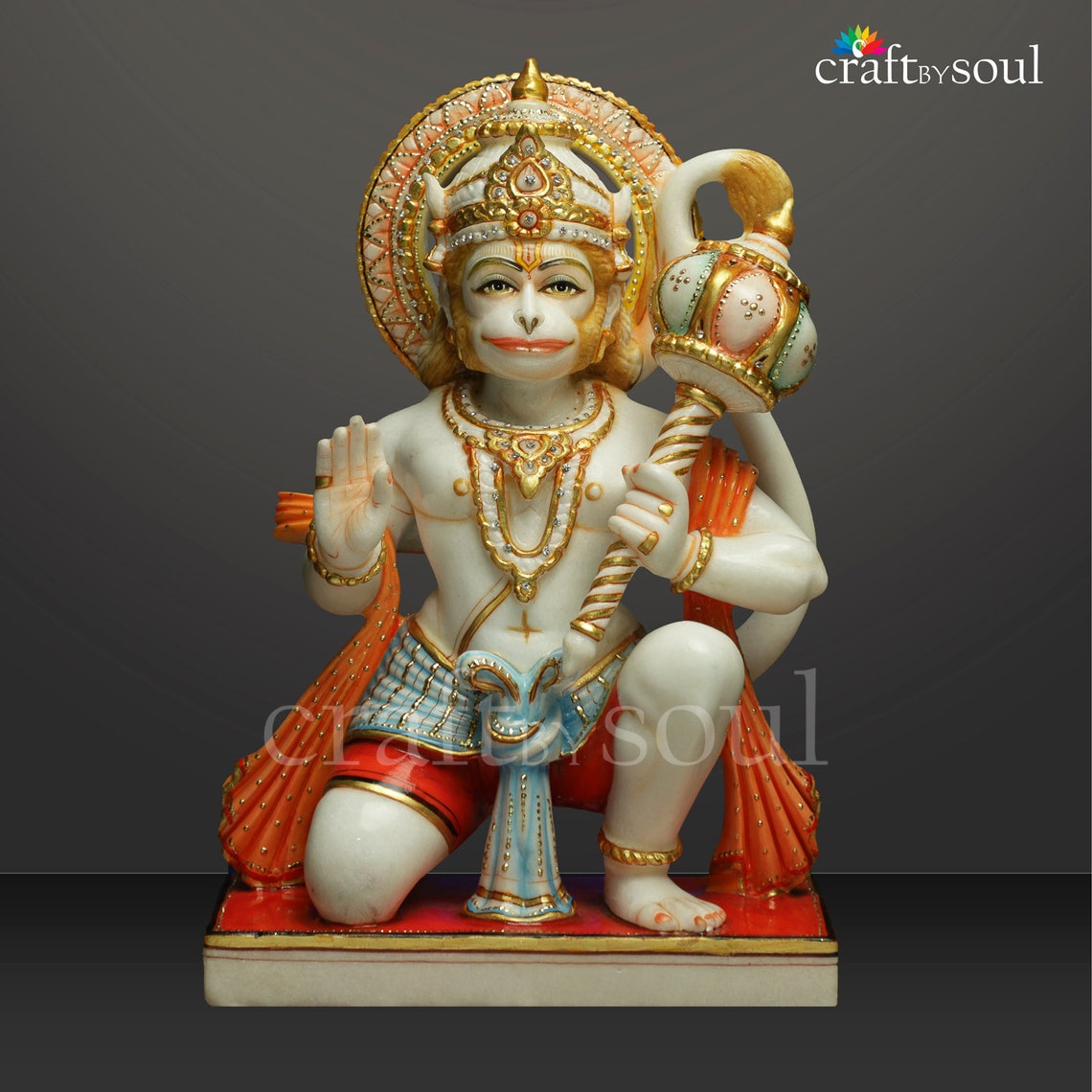 Lord Hanuman Idol,46 CM Shri Hanuman Statue,bajrang Bali Murthi,sitting ...