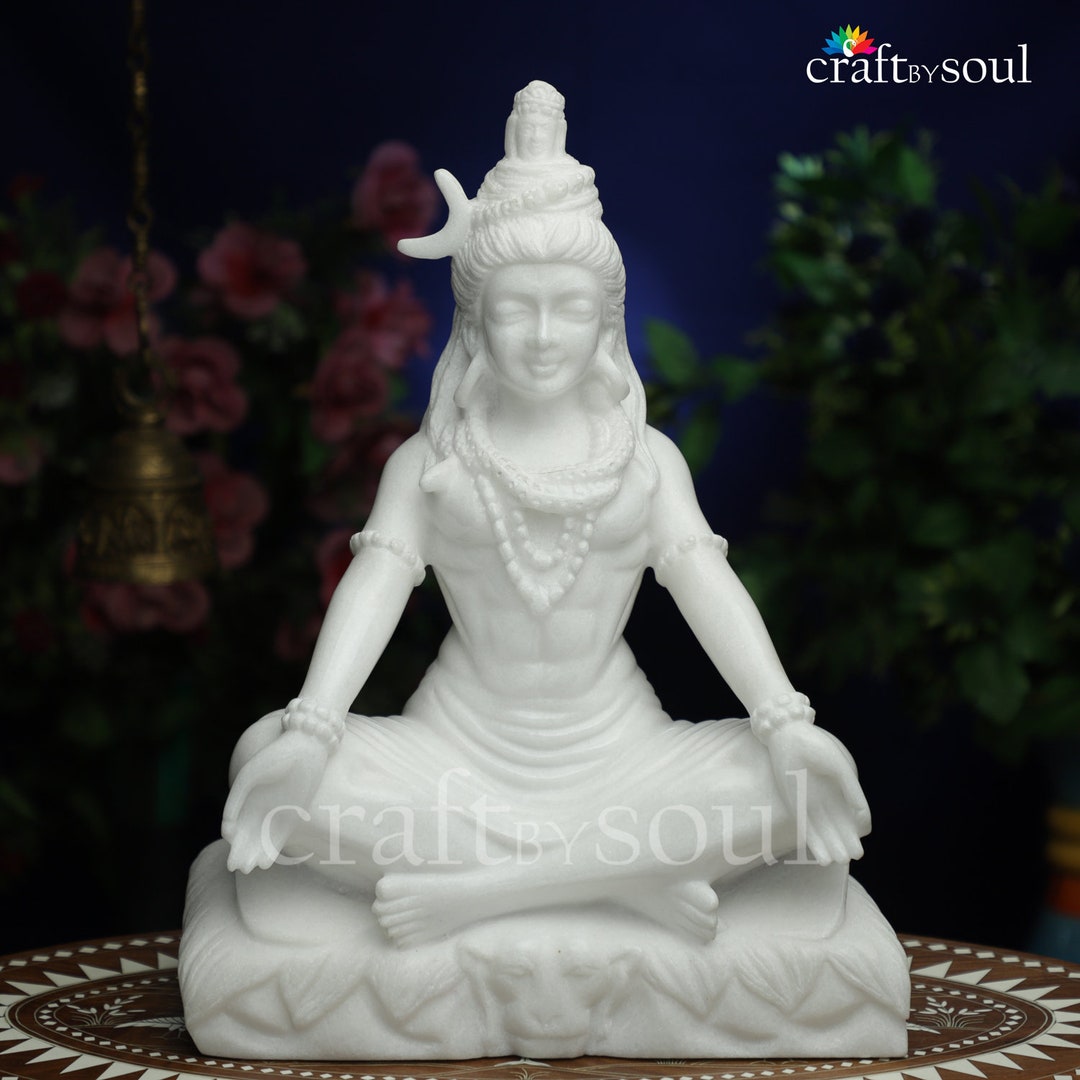Buy Marble Shiva Statue,49cm Large Shiv Idol With Pure Marble, Shiv ...