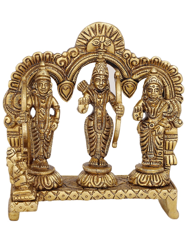 Ramdarbar Statue in Brass14cm Ram Ji Family statue Lord Rama | Etsy