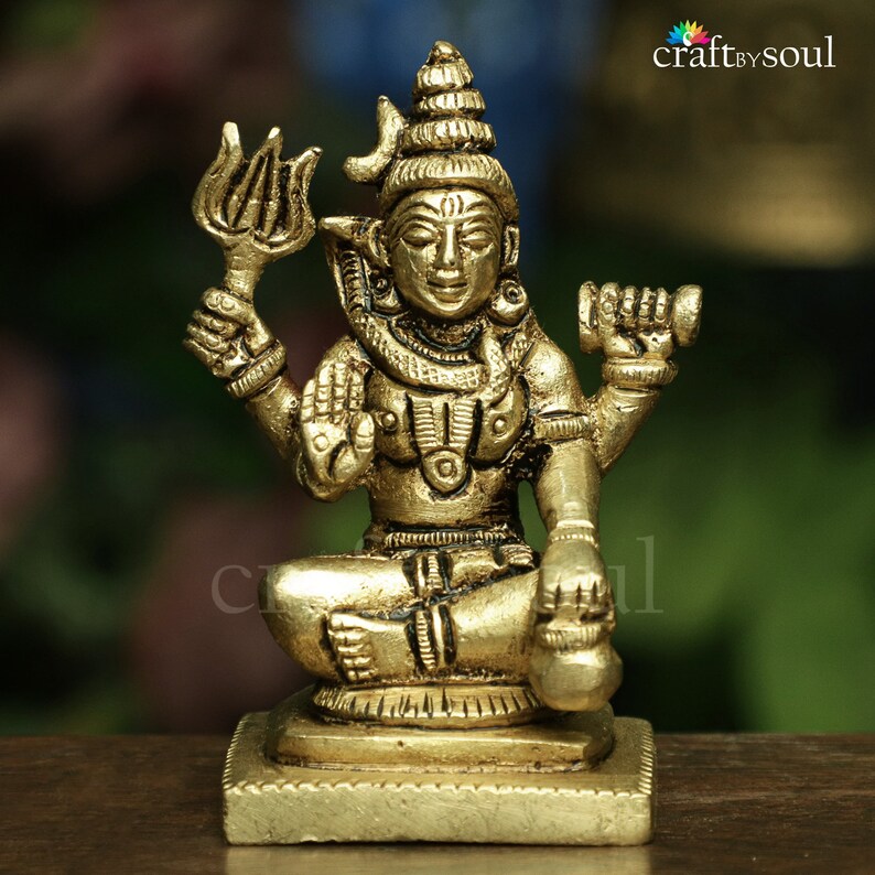 Lord Shiva Statue Small Size Mahadev Idol Brass Adiyogi - Etsy