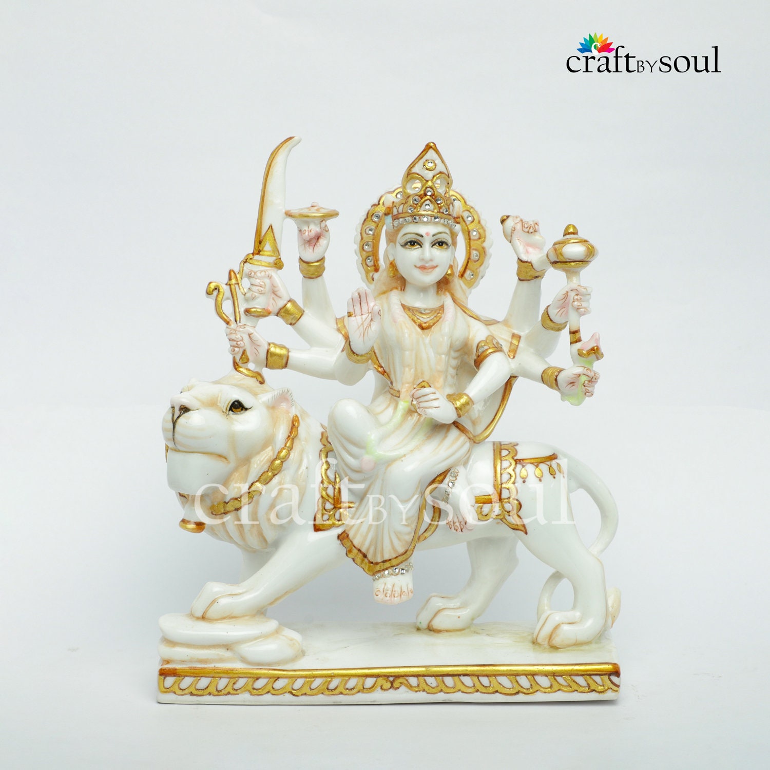 Maa Durga Statue,29 Cm Resin Bengali Devi for House, Goddess Devi ...