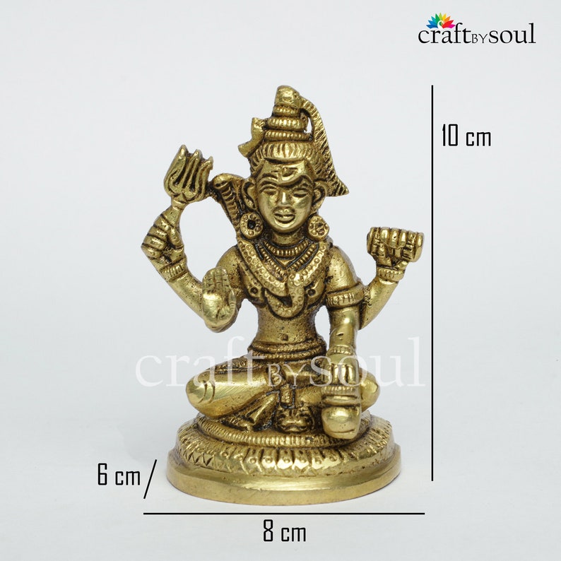 Lord Shiva Statue Small Size Mahadev Idol Brass Adiyogi - Etsy