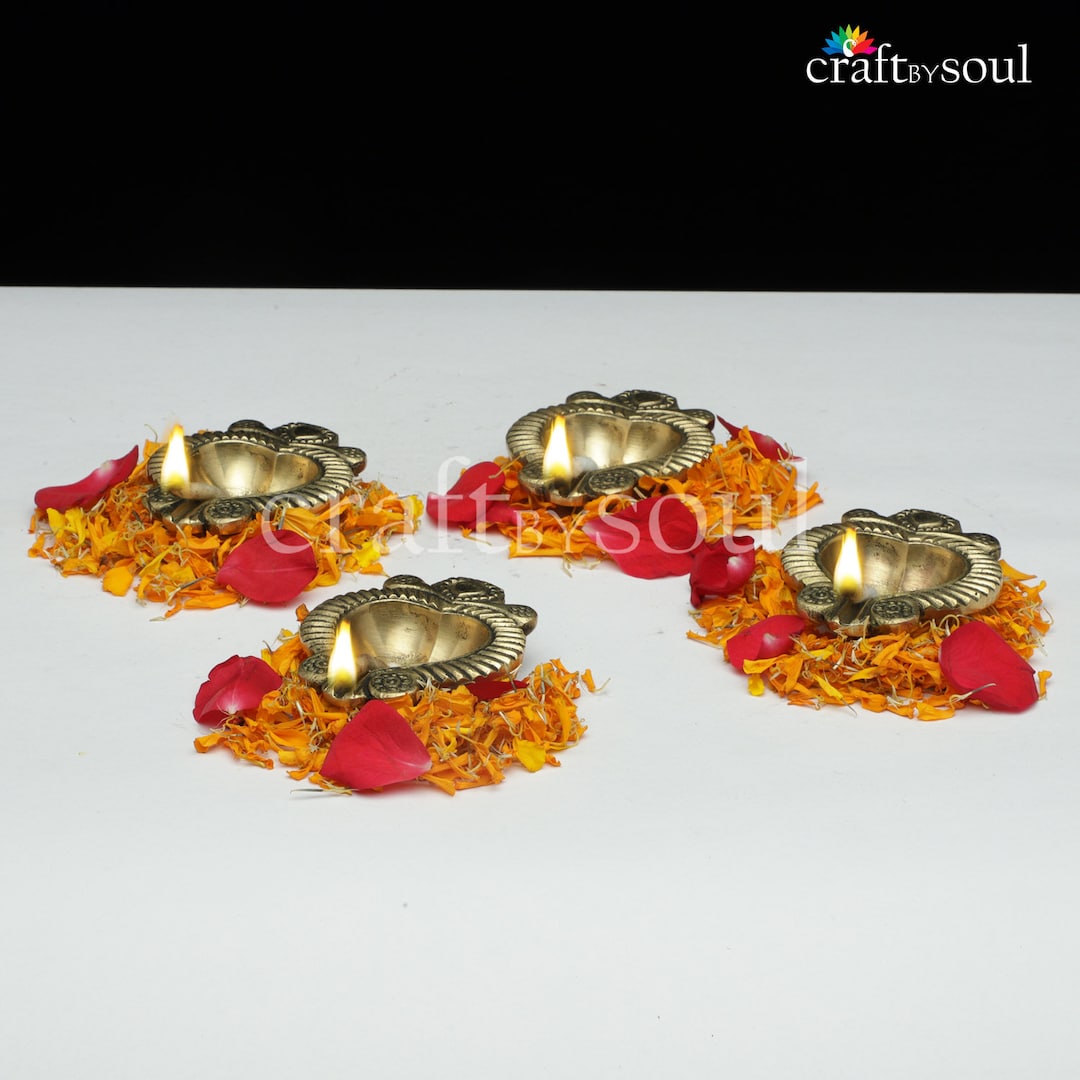 Brass Oil Dia,oil Wick Diya Indian Decor,brass Diya Small ,brass Deepak ...