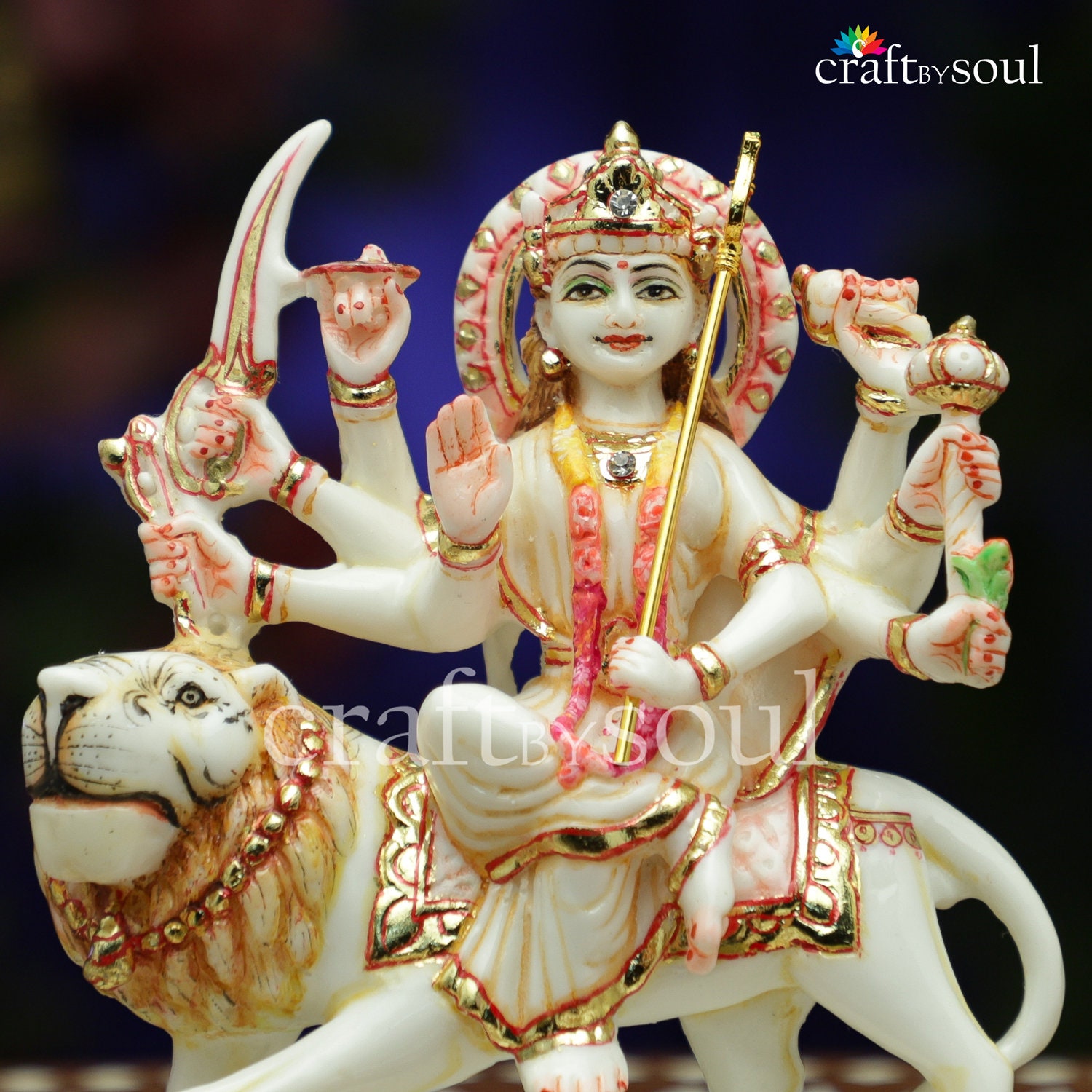 Maa Durga Statue16 Cm Resin Bengali Devi for House Goddess - Etsy