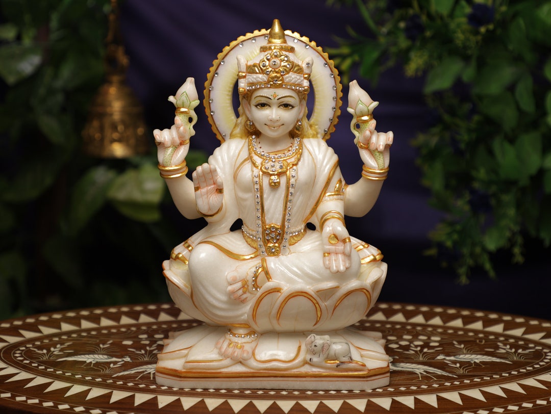 Lakshmi Goddess Statue,sitting Laxmi Idol,goddess of Wealth, Diwali ...