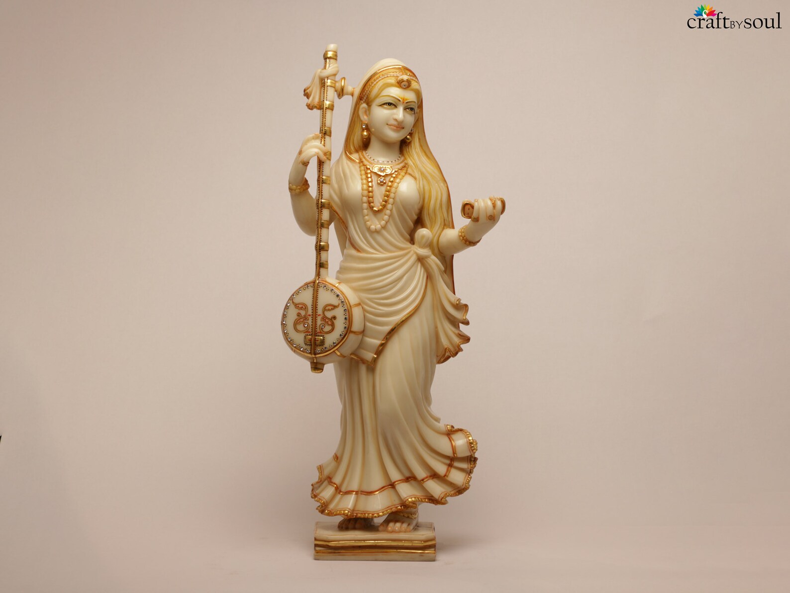 Meera Bai Statue, 24" Inches Mira Bai Sculpture in Reform Marble ...