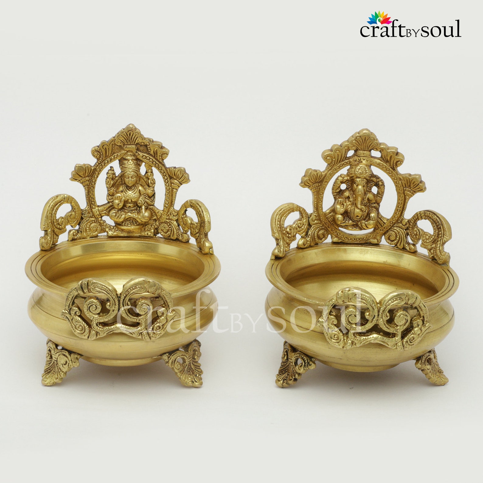 Brass Ganesha Laxmi Urli Bowl,traditional Bowl Decor Intricate Asthetic ...