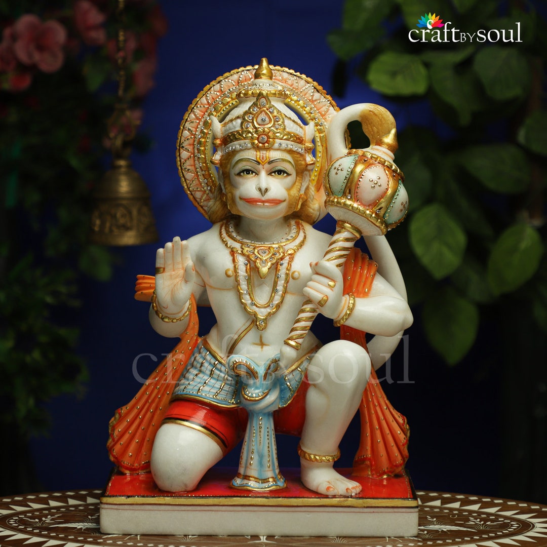 Lord Hanuman Idol,46 CM Shri Hanuman Statue,bajrang Bali Murthi,sitting ...