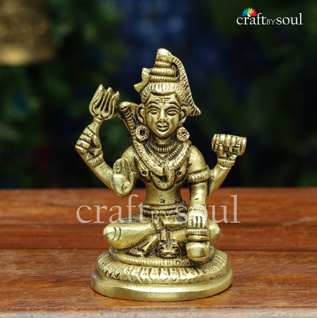 Lord Shiva Statue, Small Size Mahadev Idol Brass, Adiyogi Shiva Statue ...
