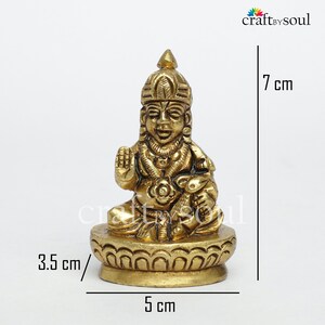 Kuber Statue,3" Small Kuvera Statue, Kubera Statue, Dik-pala Statue ...