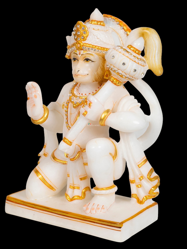 Marble Hanuman Statue26cm Hanuman Statue Bajrang Bali Idol - Etsy